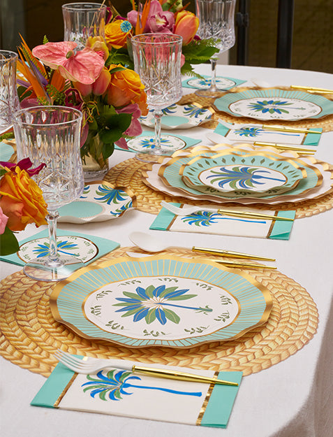 Preppy Palm Table Setting – Sophistiplate LLC