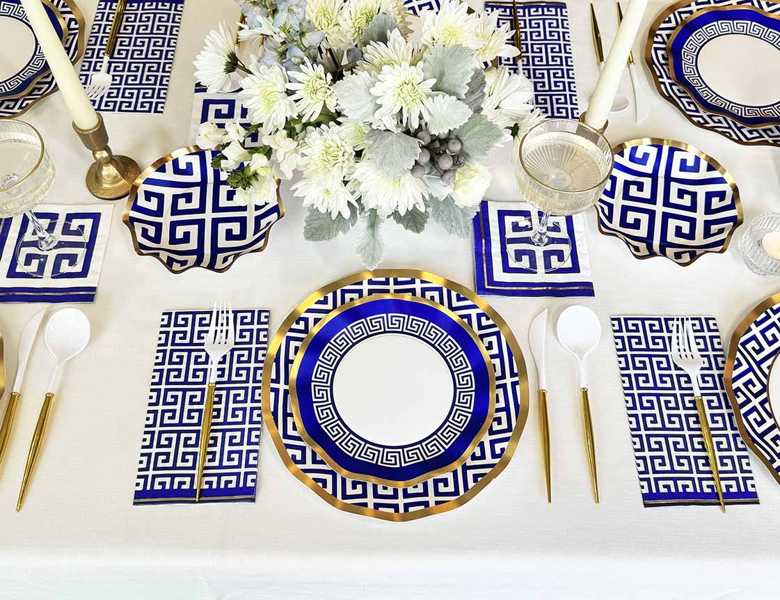 Greek Key Table Setting – Sophistiplate LLC