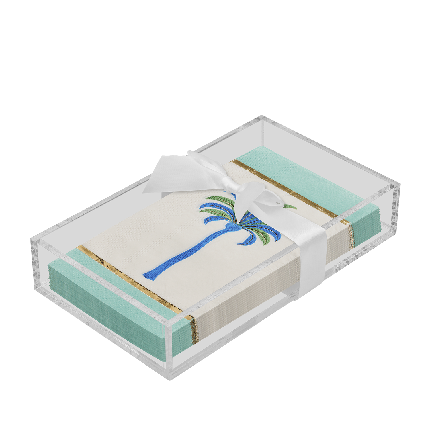 Acrylic Napkin Tray, clear with Guest Towel - Preppy Palm ...