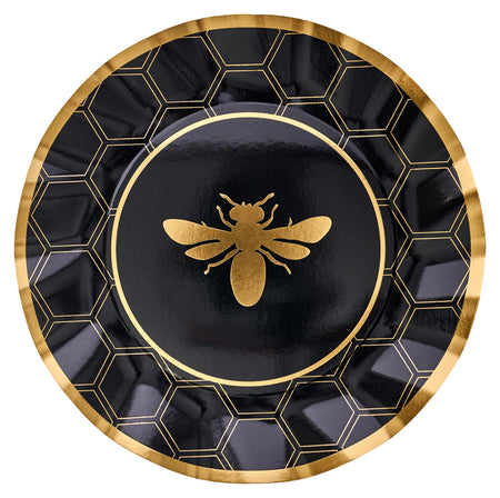 Honeybee Wavy Paper Dinner Plate/8pk – Sophistiplate LLC