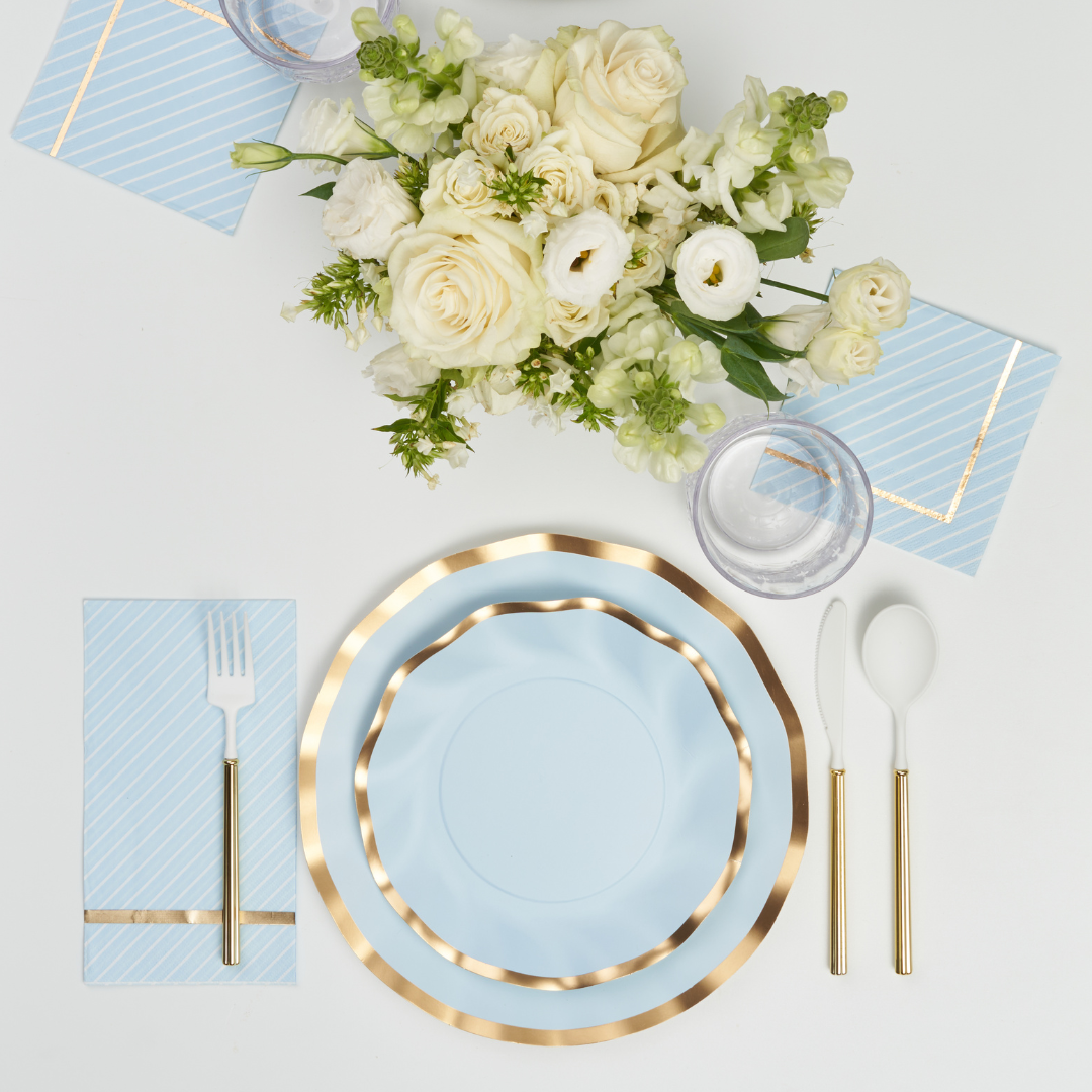 Everyday Sky Blue Table Setting – Sophistiplate LLC